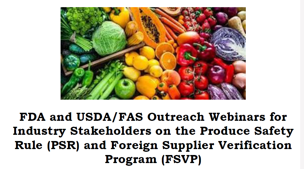 U.S. Embassy webinar for Produce Industry Stakeholders on FSMA Produce ...