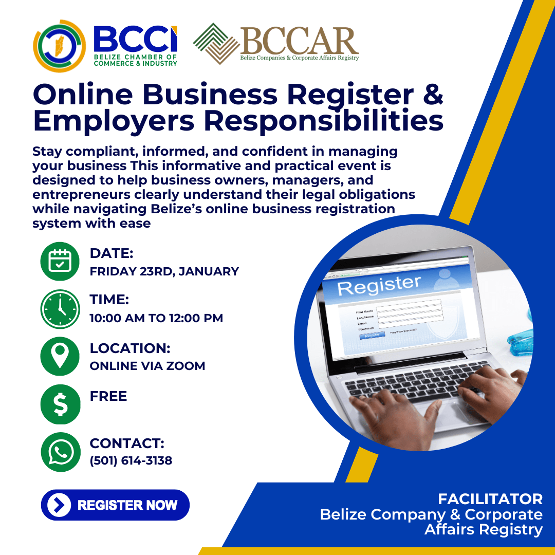 BCCI-Online Business Register & Employers Responsibilities - Belize ...