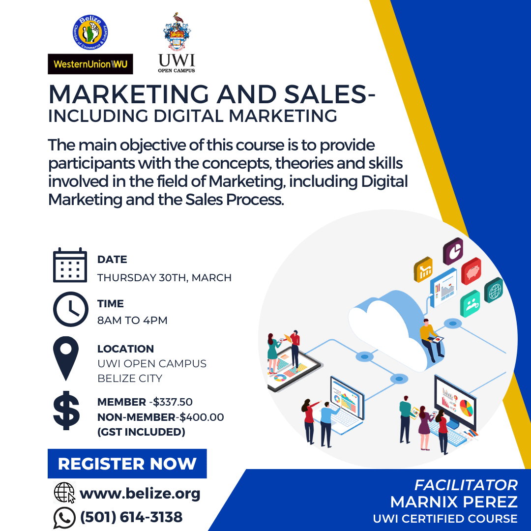 Marketing and Sales: Including Digital Marketing - Belize Chamber of ...