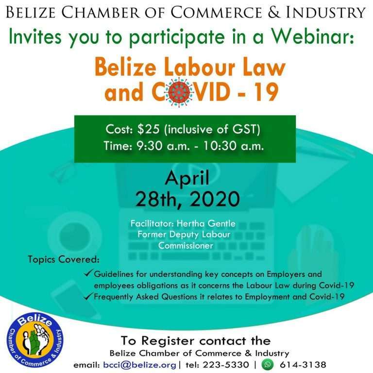 Webinar-Belize Labour Law and COVID-19 - Belize Chamber of Commerce and ...